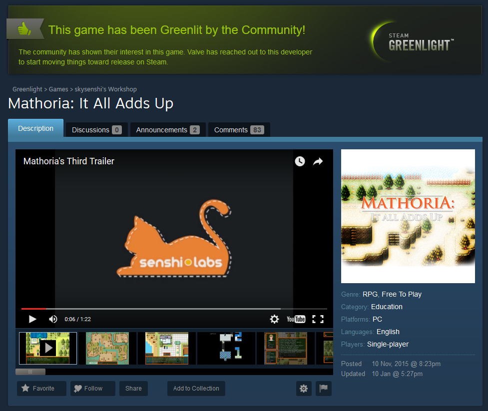 Mathoria has been Greenlit by Steam! – senshi.labs