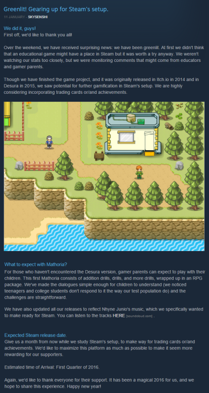 Mathoria has been Greenlit by Steam! – senshi.labs